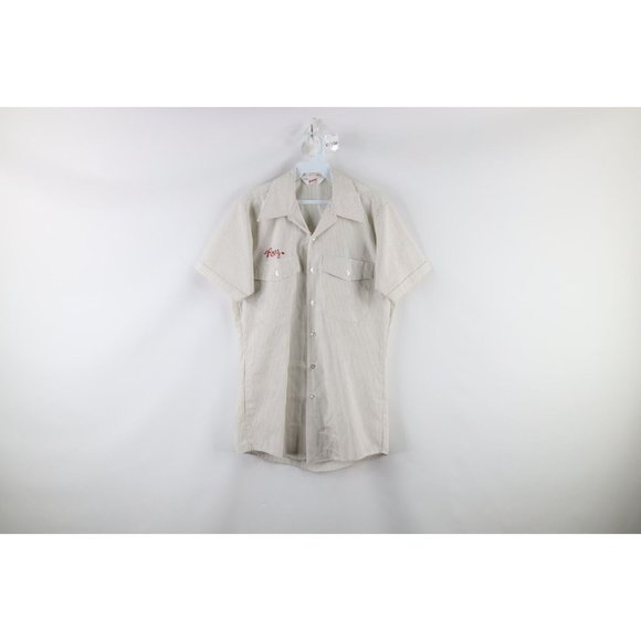 Vintage | Shirts | Vintage 6s 4145 Striped Double Pocket Chain Stitch ...